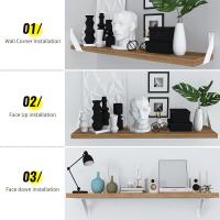 China Fixed Support Heavy Duty 90 Degree Angle Design Wall Mounted White Metal Shelf Bracket for sale