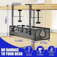 China Office Electric Wire Organizer Tray No Drill Mesh Desk Cable Tray for Cable Management for sale