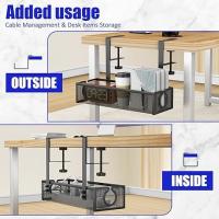 China Office Electric Wire Organizer Tray No Drill Mesh Desk Cable Tray for Cable Management for sale