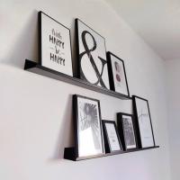 China Floating Wall Shelf Modern Metal Decorative Display Rack Steel Frame Decorative Shelf for sale