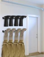 China Powder Coated Boot Hanger 2 Pack Wall Mount Shoe Rack for Heavy Duty Cowboy Boot Rack for sale