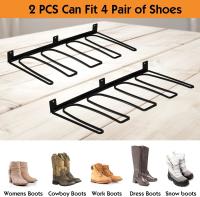 China Powder Coated Boot Hanger 2 Pack Wall Mount Shoe Rack for Heavy Duty Cowboy Boot Rack for sale