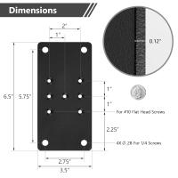 China Sturdy Steel Plate 2 pc for Wood Joint Deck Railing Wood Fence Mail Post Anchor Base Bracket for sale