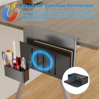China Customized Packing Desk Organization with Magnetic Pen Holder Under Desk Laptop Holder for sale
