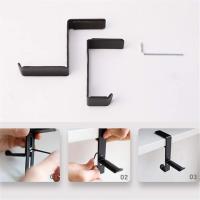 China Headset Holder with Cable Organizer Adjustable Metal Headphone Stand Customized Logo for sale