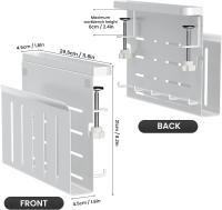 China Desk Side Storage No Drill Vertical Laptop Mount with Cable Tray and Hanging Organizer for sale