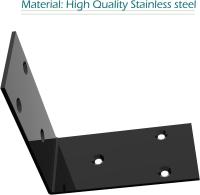 China Black Steel Corner Bracket Metal Angle Corner Bracket for Furniture L Shape 90 Degree for sale