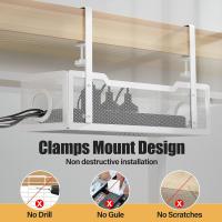 China Under Desk Cable Management Tray and Clamp Mount The Perfect Solution for Wire Clutter for sale