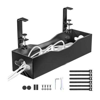 China ISO9001 Rohs CE Certified Cable Management Under Desk No Drill and Carbon Steel Clamp for sale