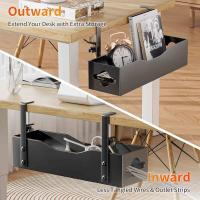 China ISO9001 Rohs CE Certified Cable Management Under Desk No Drill and Carbon Steel Clamp for sale