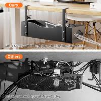 China ISO9001 Rohs CE Certified Cable Management Under Desk No Drill and Carbon Steel Clamp for sale