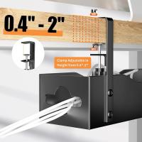 China ISO9001 Rohs CE Certified Cable Management Under Desk No Drill and Carbon Steel Clamp for sale
