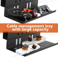 China Organize Your Desk with Side Mount Clamp on Laptop Shelf and Under Desk Laptop Holder for sale