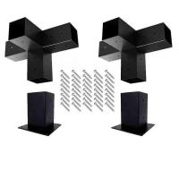 China 4x4 Pergola Right Angle Brackets Wooden Post Brackets for Extending Gazebo Arbours Kit for sale
