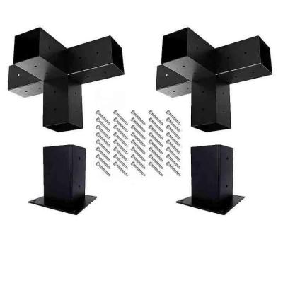 China 4x4 Pergola Right Angle Brackets Wooden Post Brackets for Extending Gazebo Arbours Kit for sale