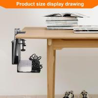China Organize Your Desk with Side Mount Clamp on Laptop Shelf and Under Desk Laptop Holder for sale