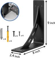 China 15x24inch Heavy Duty Alloy Metal Fireplace Mantel Brackets Countertop Support Brackets for sale