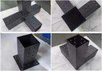 China Easily Assembled Wooden Post Brackets in Black 4x4 Hardware Kit for Extending Gazebo for sale