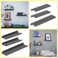 China Floating Shelf Wall Mounted Heavy Duty Metal Rack for Living Room Bedroom Bathroom Storage for sale