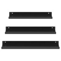 China Floating Shelf Wall Mounted Heavy Duty Metal Rack for Living Room Bedroom Bathroom Storage for sale
