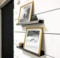 China Wall Mounted Floating Shelves Wide Steel Display Ledges Large Storage Rack for Room/Kitchen/Office for sale