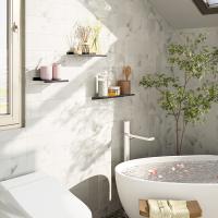 China Wall Mounted Carbon Steel Hanging Shelves for Bathrooms Metal Display Shelf for sale