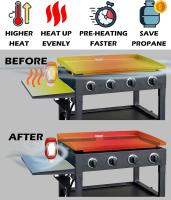 China Power Coated Magnetic Wind Guards Hood and Side Shelf for Blackstone Griddle Themes for sale
