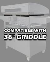 China Power Coated Magnetic Wind Guards Hood and Side Shelf for Blackstone Griddle Themes for sale