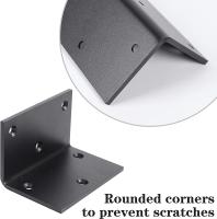 China Supporting Fixed Corner Brace Shelf Bracket L Angle Bracket Black Carbon Steel for Furniture for sale