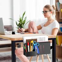 China 12 x 8 Inch Clamp On Side Desk Organizer with Anti-Scratch Pad Magnetic Pen Holder Perfect for sale