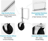 China 8inch Heavy Duty Sliding Spring Gate Wheel for Garden and Fence Gate Easy to Install for sale