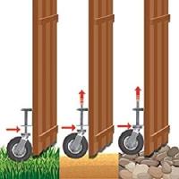 China 8inch Heavy Duty Sliding Spring Gate Wheel for Garden and Fence Gate Easy to Install for sale
