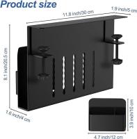 China 1mm Thickness No Drill Desk Organizer with Cable Management Kit Headphone Hook Magnetic Pen Holder for sale