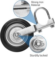 China Iron Farm Gate Caster Wheel for 6 Inch Under Mount Farm Gate in Outdoors and Garden for sale