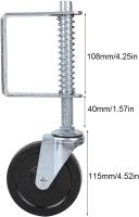 China Iron Farm Gate Caster Wheel for 6 Inch Under Mount Farm Gate in Outdoors and Garden for sale