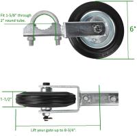 China Iron Farm Gate Caster Wheel for 6 Inch Under Mount Farm Gate in Outdoors and Garden for sale