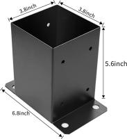 China Eco Friendly Steel Pergola DIY Corner Bracket Kit for 4x4 Wooden Beams Pressure Treated for sale