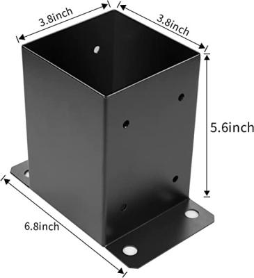 China Eco Friendly Steel Pergola DIY Corner Bracket Kit for 4x4 Wooden Beams Pressure Treated for sale