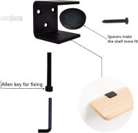 China Floating Shelf Mount C Clamp Steel Bracket Clamp with Screws and Adjustable Mount for sale