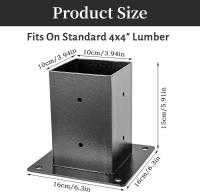 China Upgrade Your Outdoor Living Space with 4x4 3-Way Pergola Brackets Kit and Post Base for sale