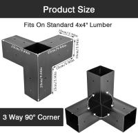 China Upgrade Your Outdoor Living Space with 4x4 3-Way Pergola Brackets Kit and Post Base for sale