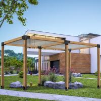 China Upgrade Your Outdoor Living Space with 4x4 3-Way Pergola Brackets Kit and Post Base for sale