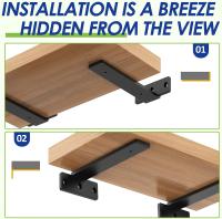 China Floating Shelf Bracket Hidden Invisible L Brackets Heavy Duty Cast Iron Industrial Supports Brackets for Shelves for sale
