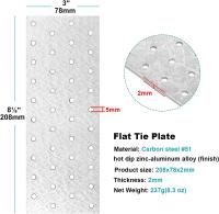 China Standard Wood Construction Flat Tie Plate Repair Mending Plate Bracket Galvanized for sale