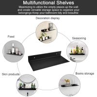China 2mm Thickness Matte Black Floating Shelves for Storage and Decoration Sample Offered for sale