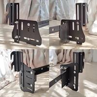 China Steel Heavy Duty Wood Bed Rail Hook Plates for Headboard and Footboard 2.5mm Thickness for sale