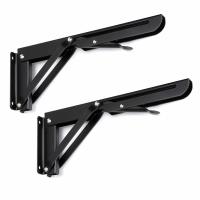 China White K Shaped Stainless Bracket Folding Floating Shelf Mounting Brackets 1.5mm Thick for sale