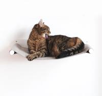 China Wall Mounted Cat Scratching Platform with Silver Polishing Metal Cat Corner Furniture for sale
