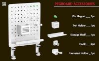China Clamp-on Desk Pegboard Standing Desk Accessories for Privacy Panel Work Desk Organize for sale