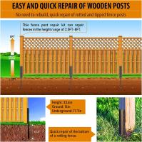 China Upgrade Your Fence 12 Gauge Steel 4x4 Fence Post Repair Kit for Tilted or Broken Posts for sale